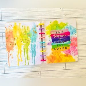 Hand Crafted | Office | Happy Planner Classic Size Rainbow Watercolor 2 ...